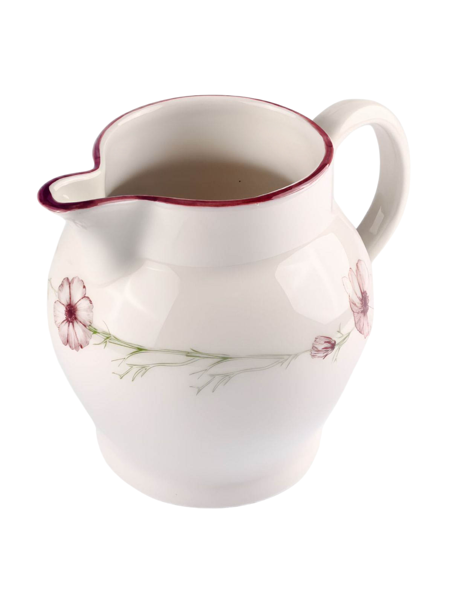 Кувшин Дымов Керамика Космея утро 07:00, 1200 мл, керамика, с рисунком