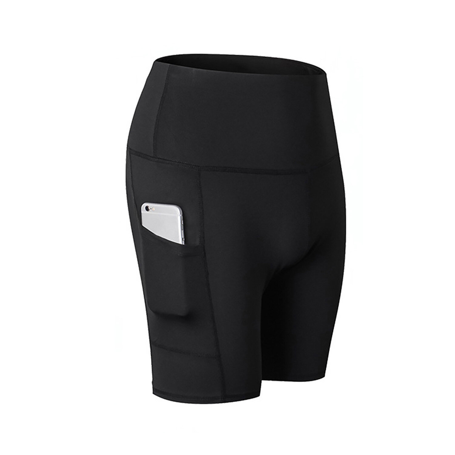 Женские быстросохнущие шорты для йоги, компрессионные леггинсы для тренировок, спортивные шорты с боковыми карманами, утягивающие беговые леггинсы для фитнеса.