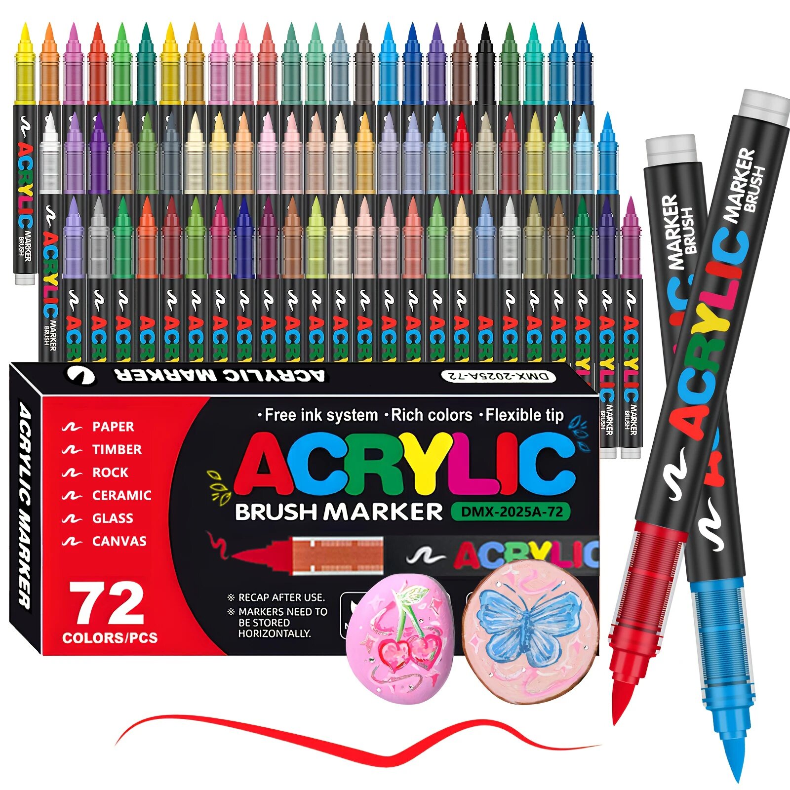 Акриловые маркеры Brush Marker 60 цветов — фото 1