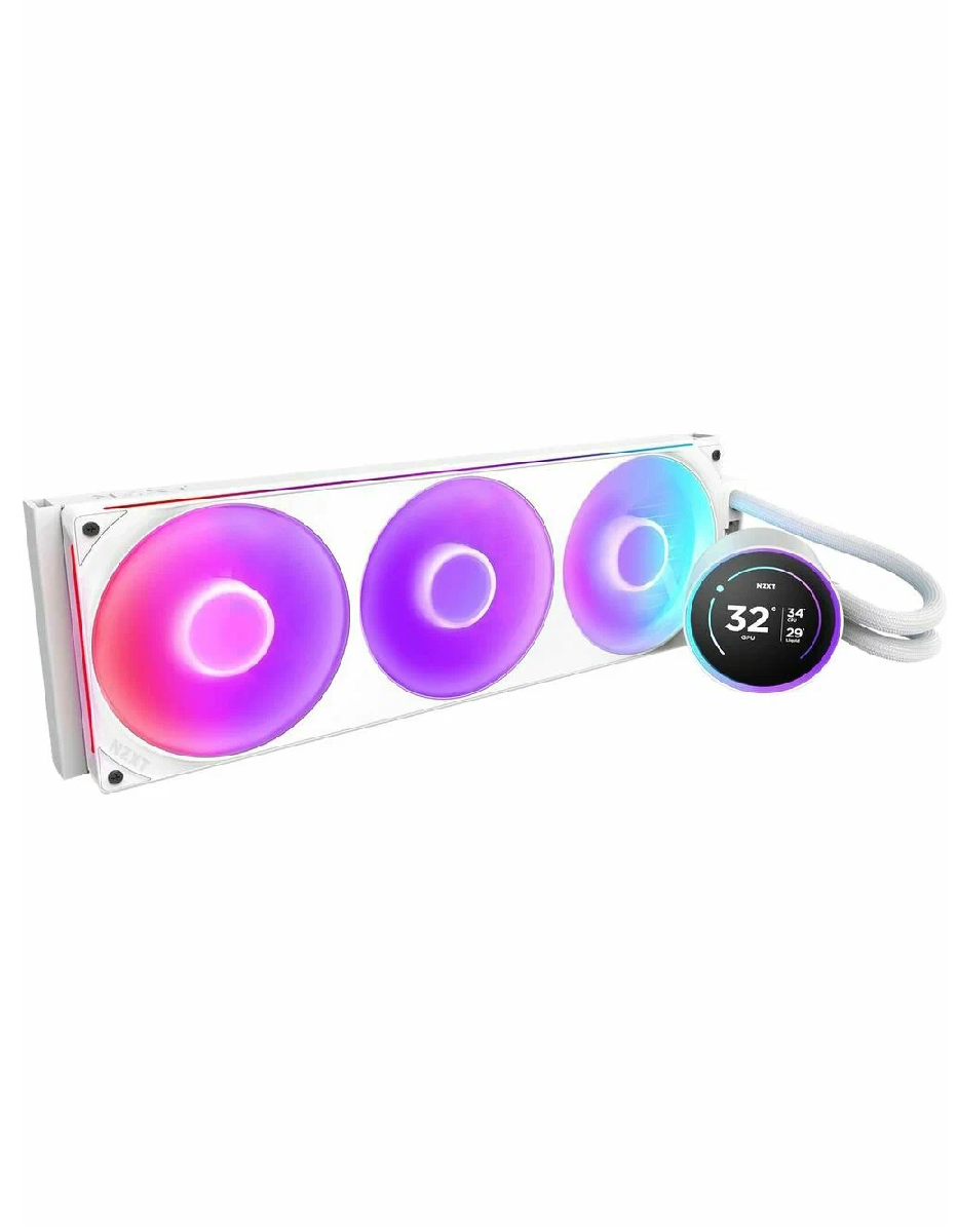 Жидкостная система охлаждения NZXT "Kraken Elite", RGB, 3 вентилятора, алюминий/медь, 420 мм