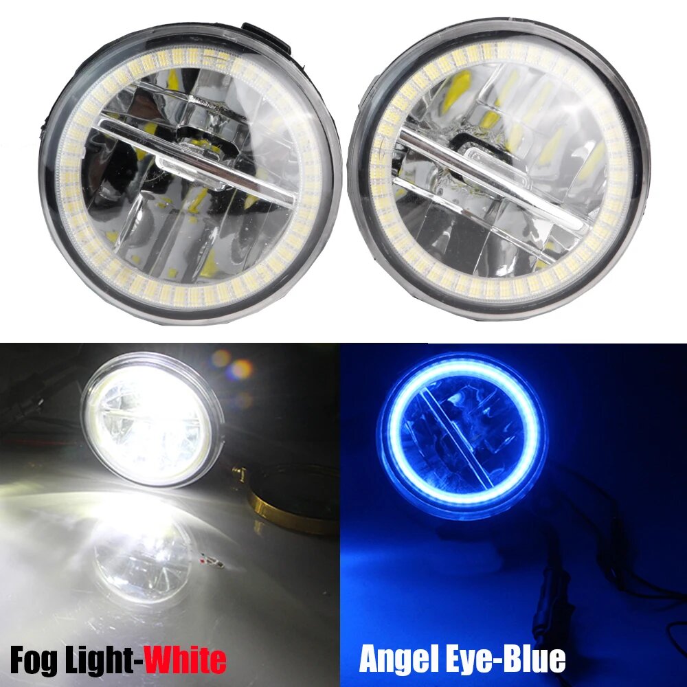 Противотуманные фары с ангельским глазом White/Blue, 30W, H11, Nissan Note E11