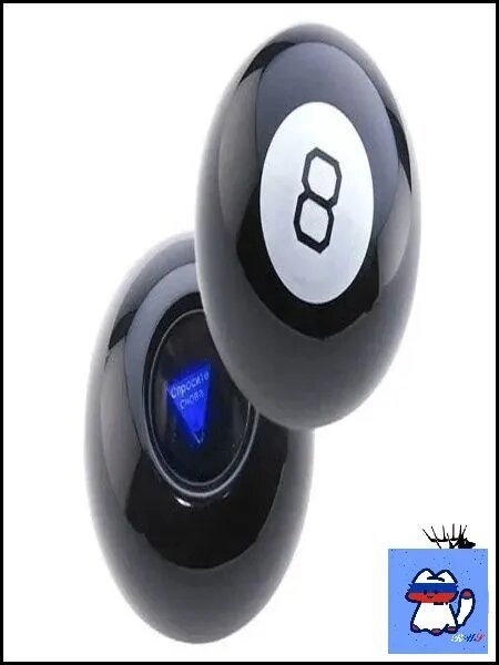 Магический Шар для Принятия Решений, Шар Ответов Magic 8 Ball, 20 вариантов ответов, диаметр 10 см