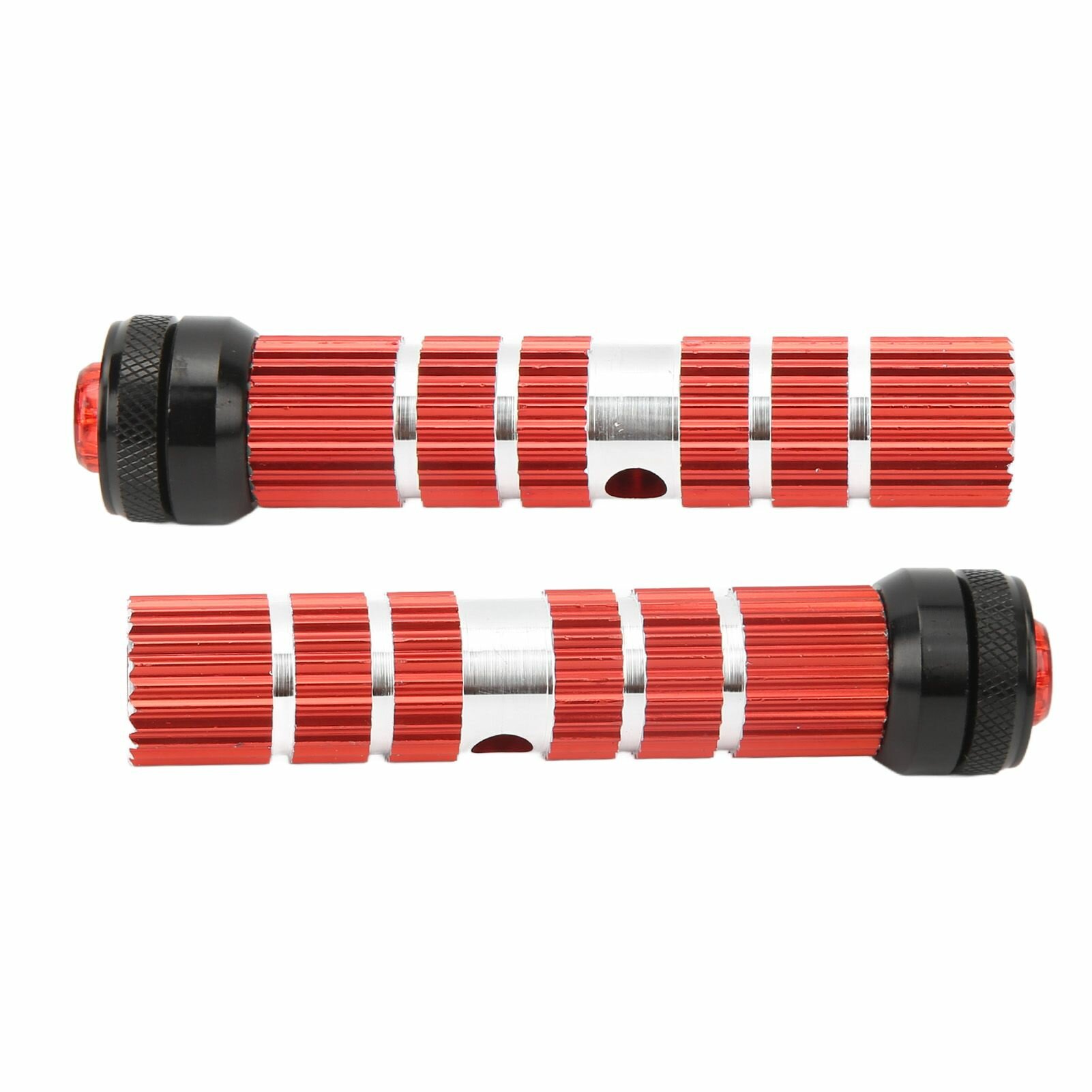 Две педали для горного велосипеда алюминиевые с подсветкой оси противоскользящие красные