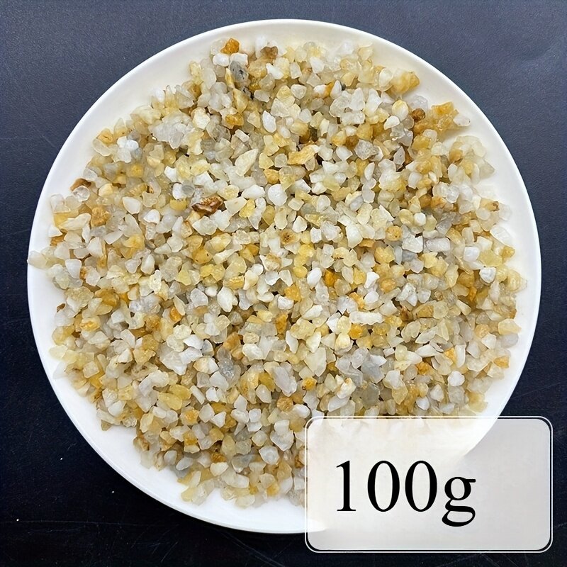 Натуральный речной гравий, кристальный песок, 100 г, для аквариумов, комнатных растений и ландшафтного декора
