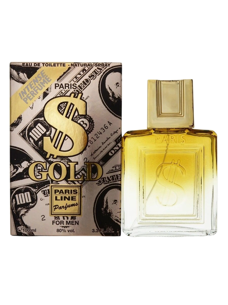 Туалетная вода для мужчин Paris Line Parfums Dollar Gold 100 мл, аромат Доллар Голд