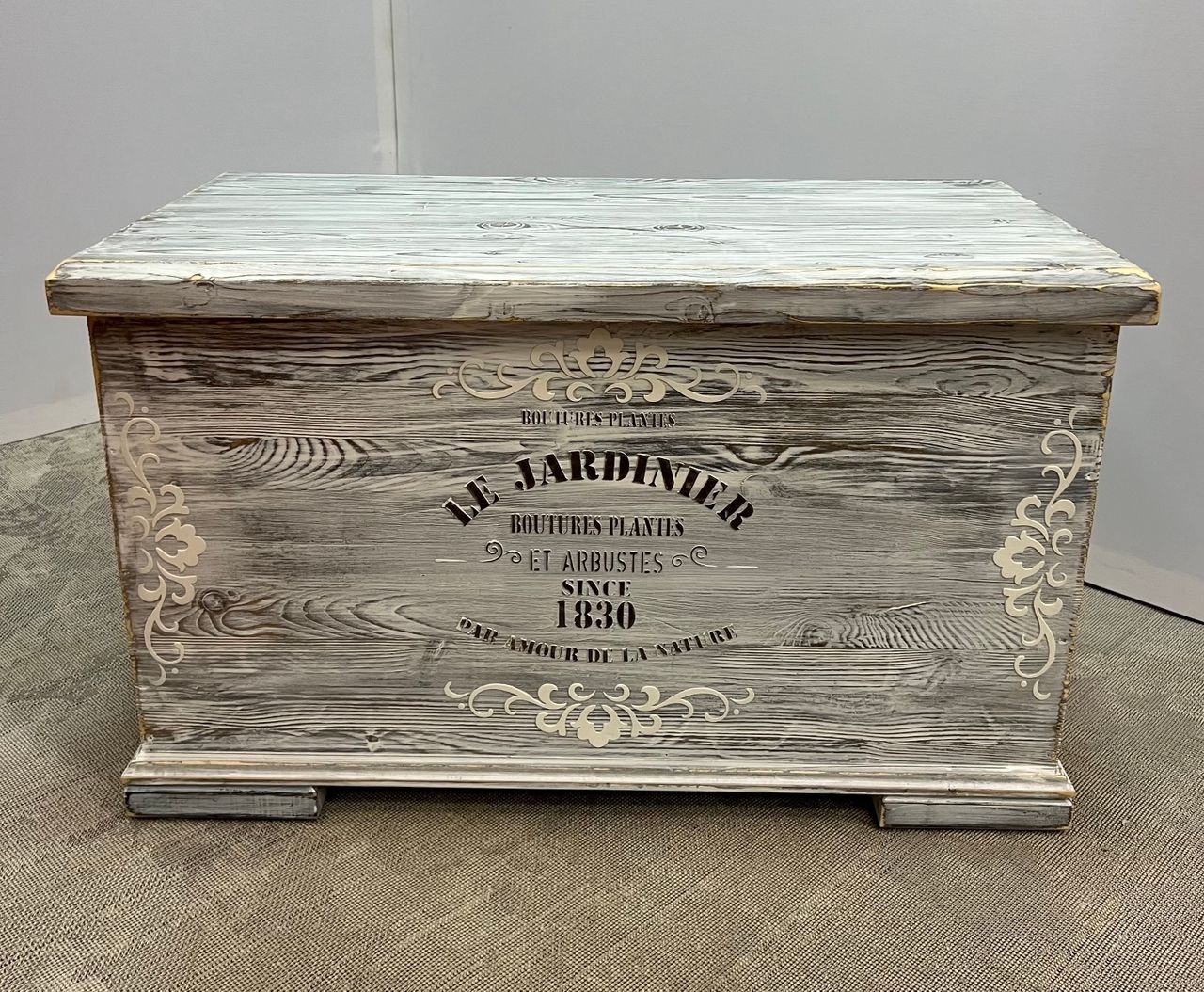 Сундук лавка "LE JARDINIER" белый ручная работа