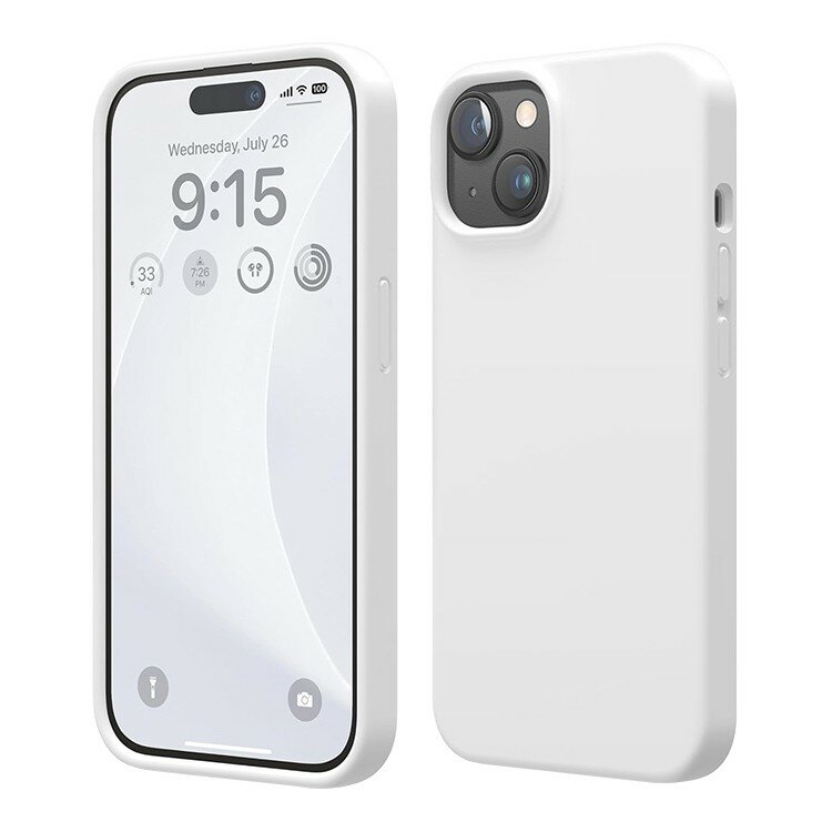 Elago силиконовый чехол для iPhone 15, Soft silicone (Liquid) White