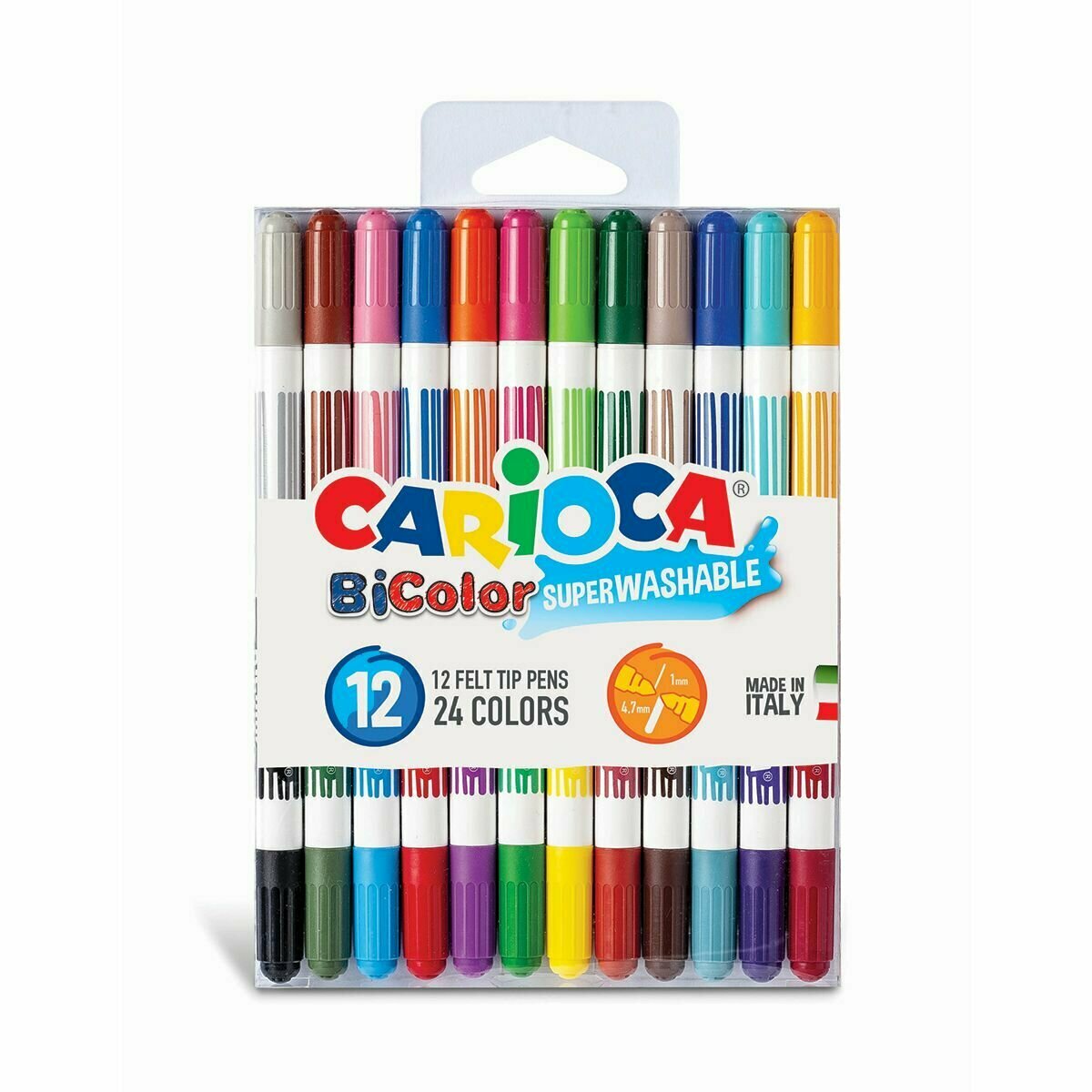 Набор маркеров, фломастеры "Carioca" двусторонние BiColor 24 цв. 42265