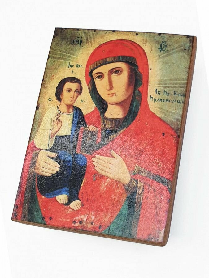 Икона Пресвятой Богородицы Праворучица, под старину, 10х13 см