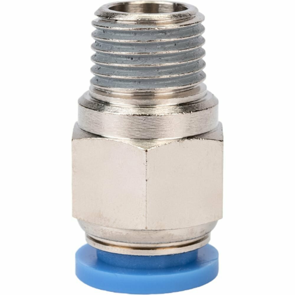 Фитинг цанговый прямой металлический 10 мм, M1/4" Pegas pneumatic 5205