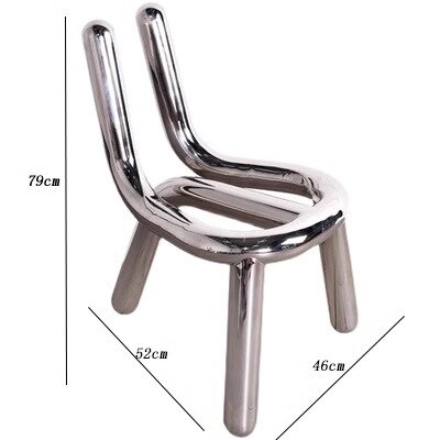 Стул дизайнерский из нержавеющей стали стиль С