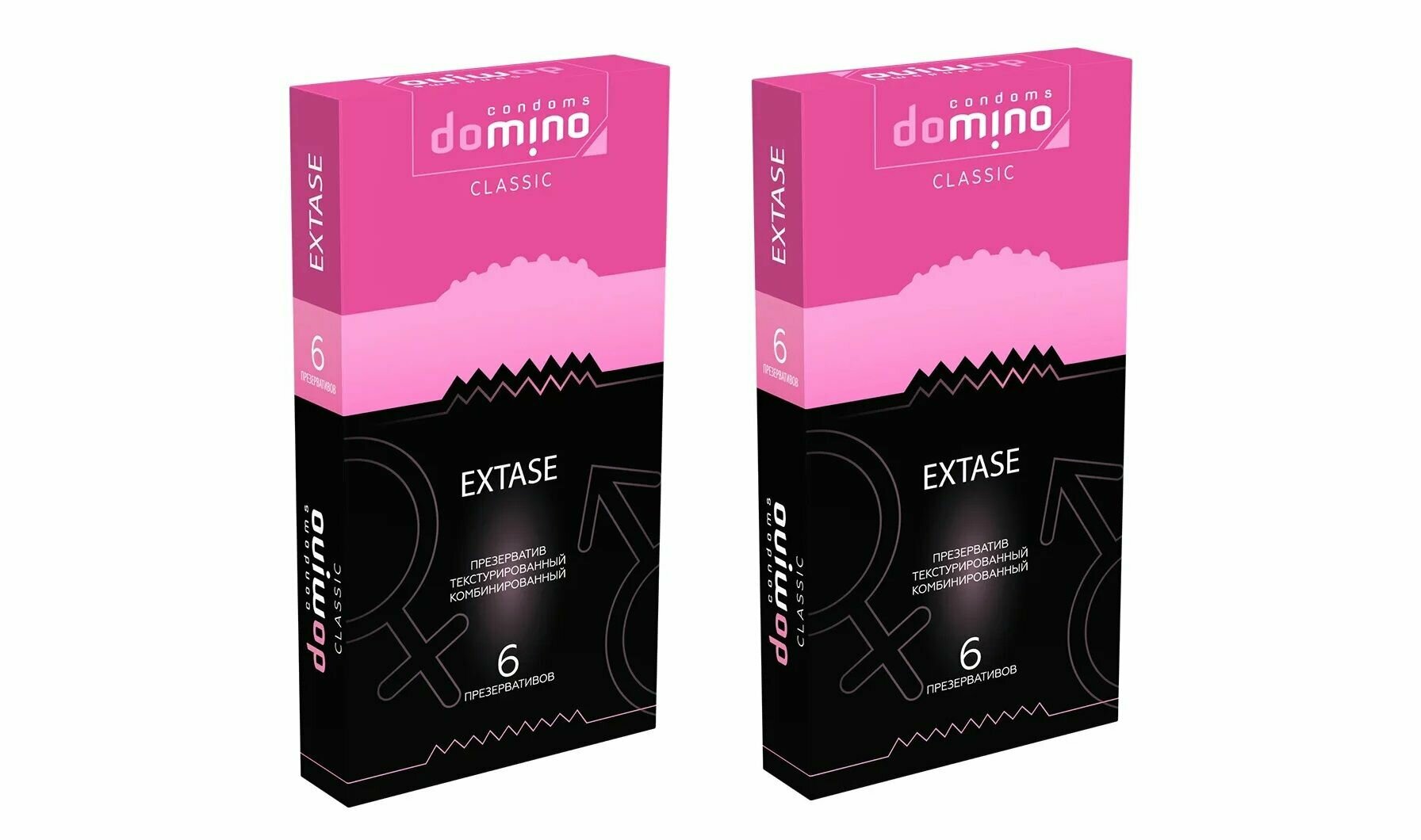 Domino Презервативы "Classic Extase", 6 штук, 2 упаковки