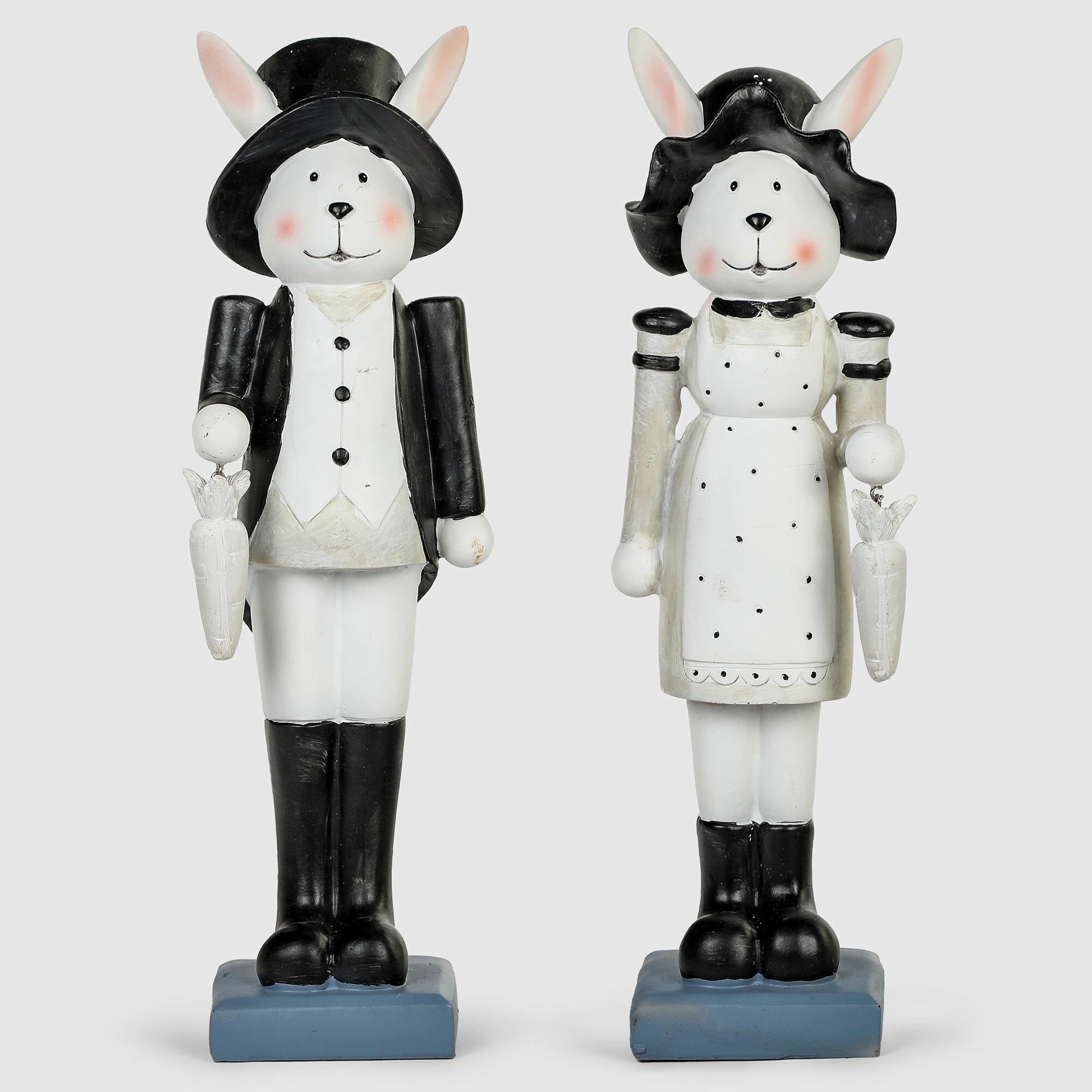 Фигурка декоративная Dekor pap заяц 10x8x33 см в ассортименте, декор для дома интерьера