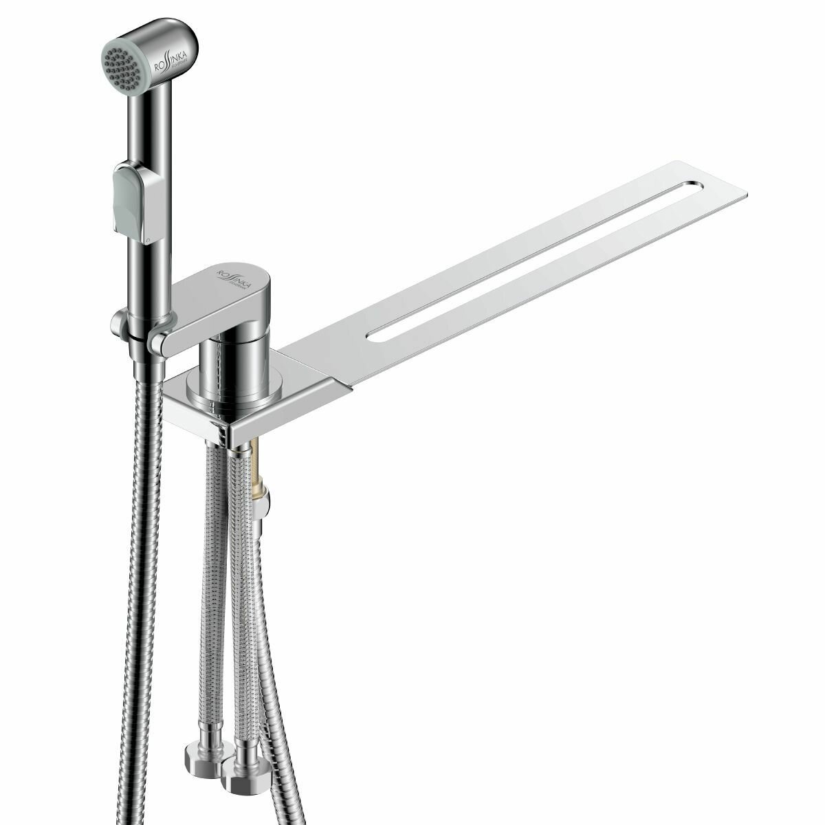 Смеситель Rossinka с гигиеническим душем с установкой на унитаз X25-56