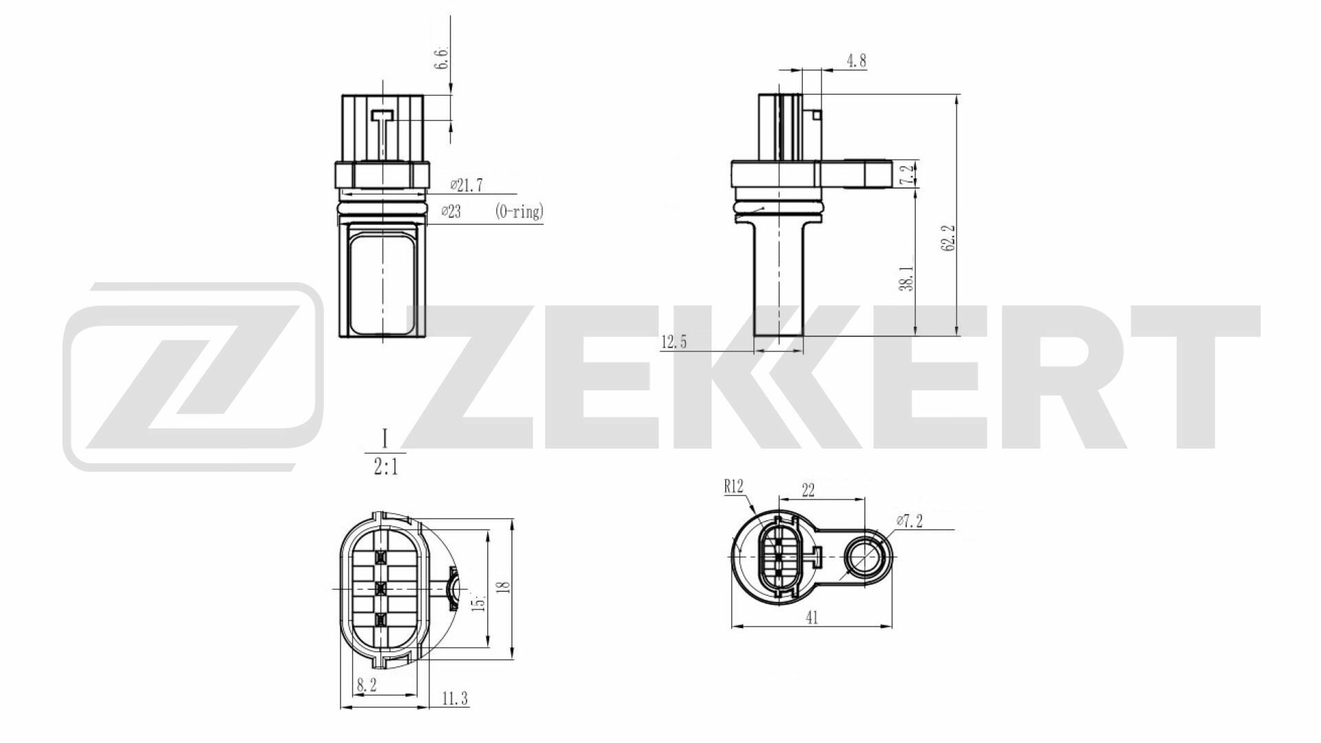 Датчик положения коленвала Nissan Pathfinder (R51) 06- Zekkert арт. se-4099