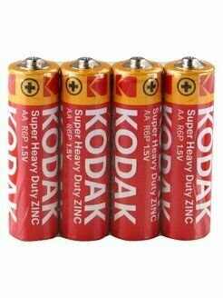 Батарейки Kodak R6/АА солевые 4 штуки в термо-пленке.