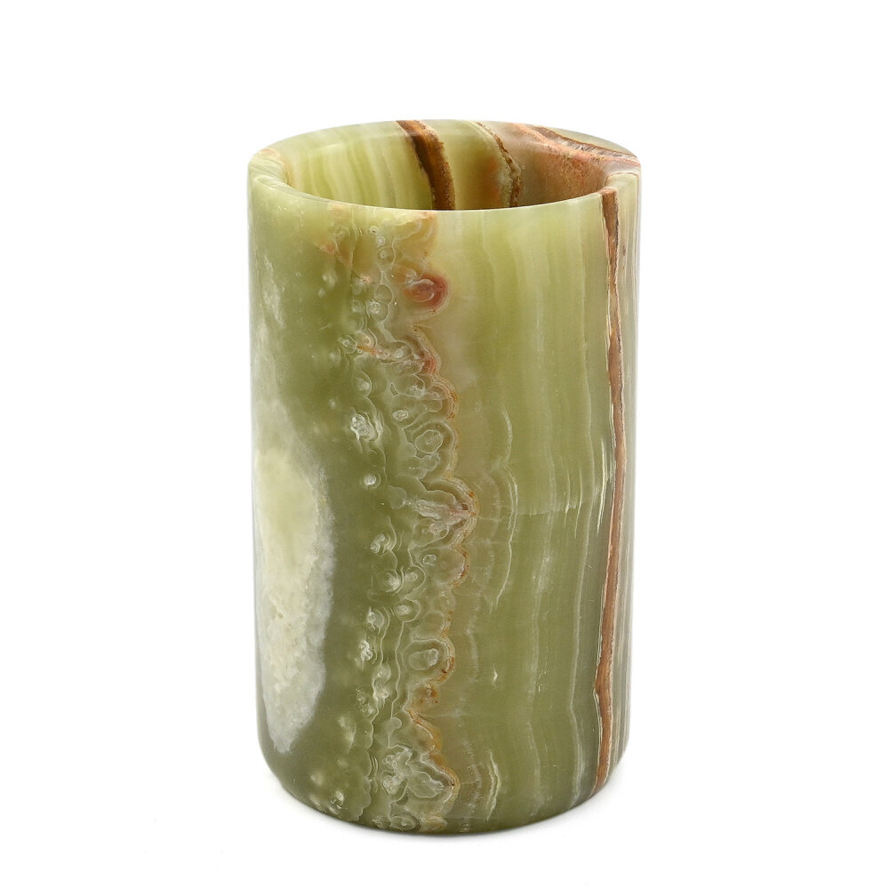 Ваза из камня оникс цилиндр 75*75*120мм .