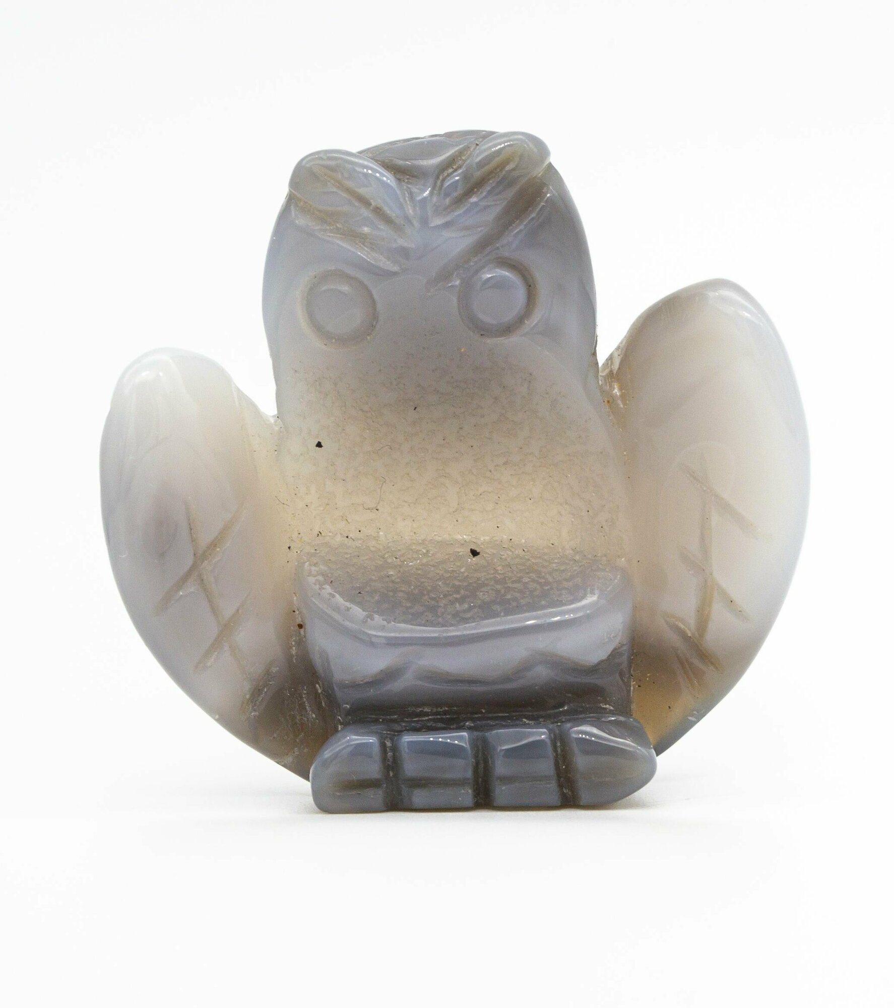 Статуэтка совы из агата (жеода) 17