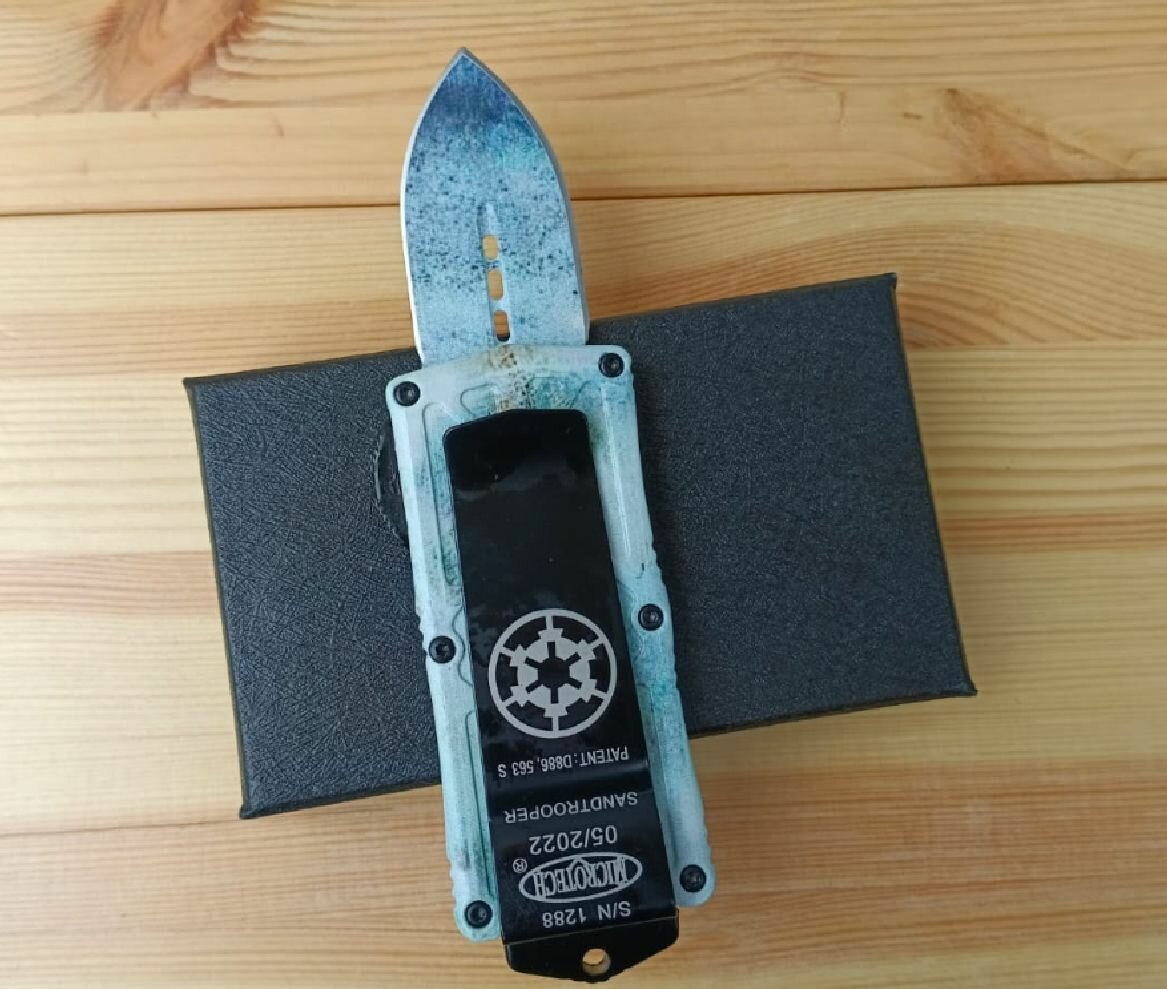 Нож фронтальный выкидной автоматический