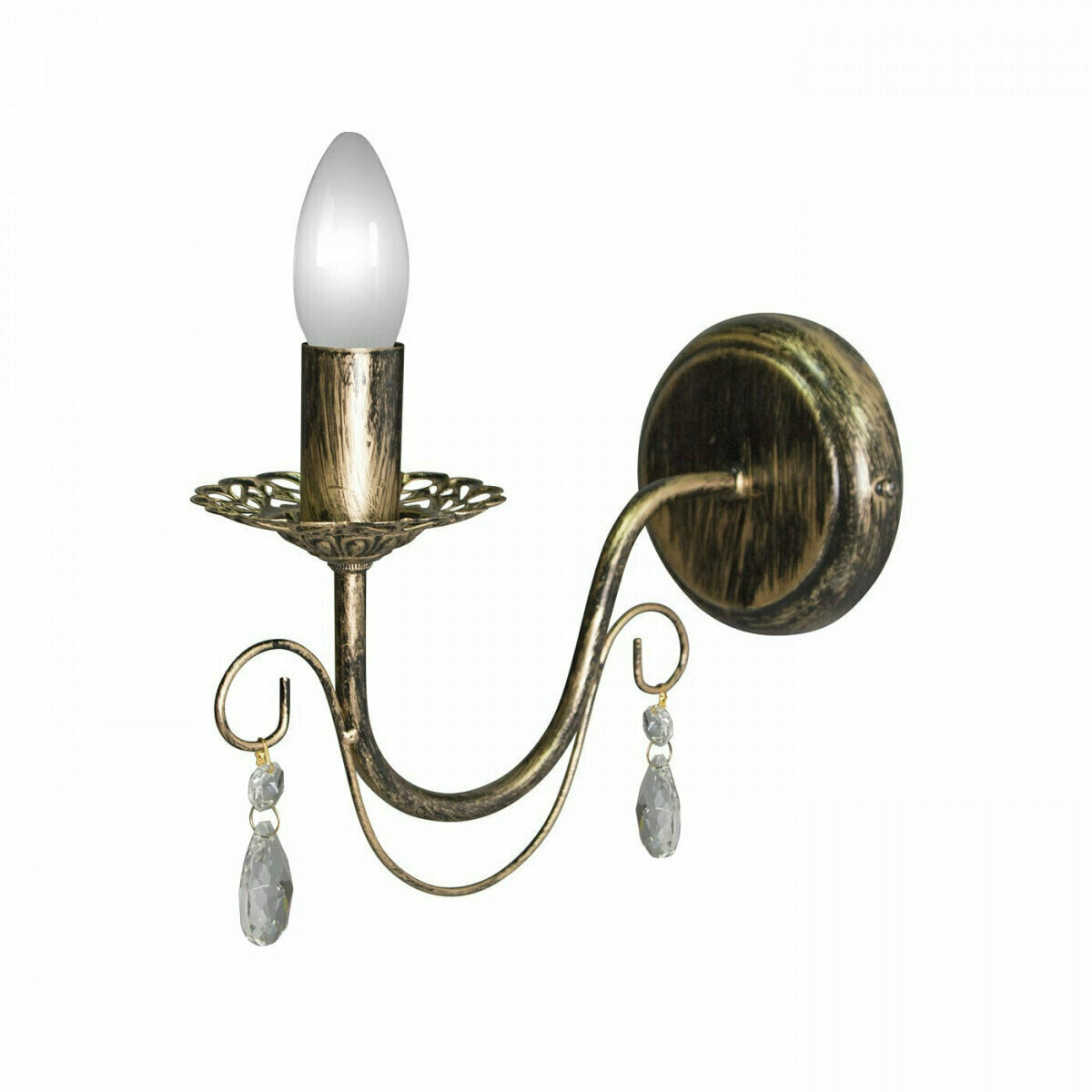 Бра настенные классика Аврора черный с золотом Петрасвет Россия S1154-1