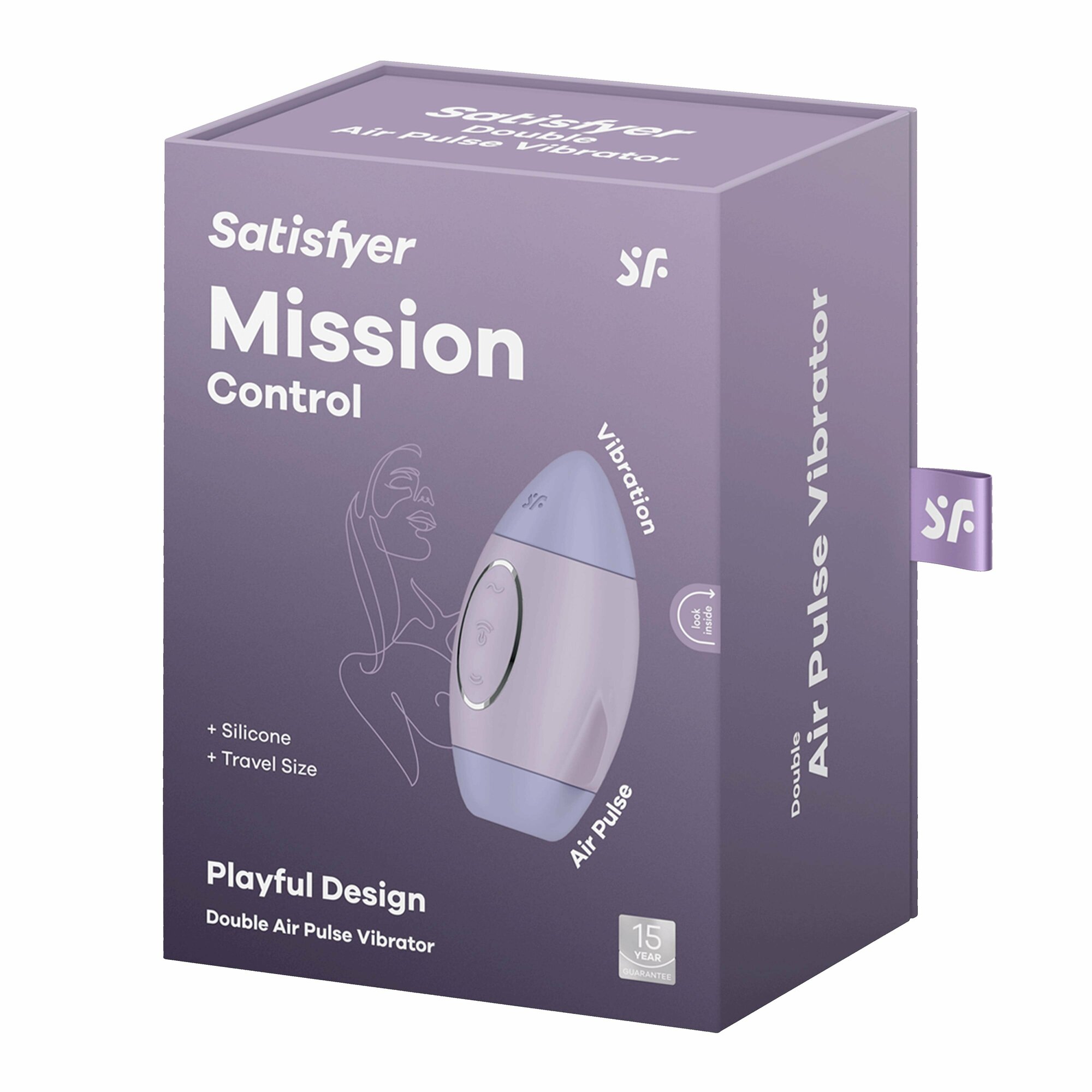 Вакуумно-волновой вибратор Satisfyer Mission Control Violet, стимуляция клитора, 12 режимов