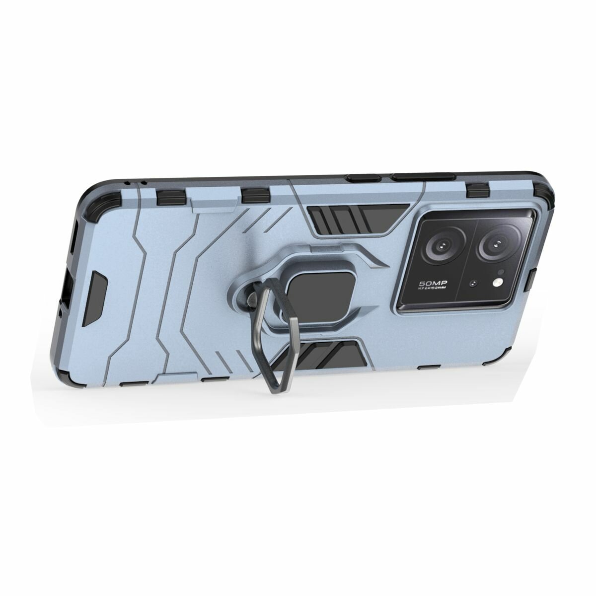 Противоударный чехол с кольцом Panther Case для Xiaomi 13T (Pro) (синий)