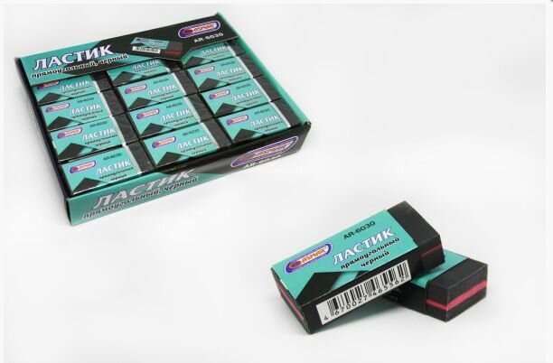 Ластик прямоугольный черный