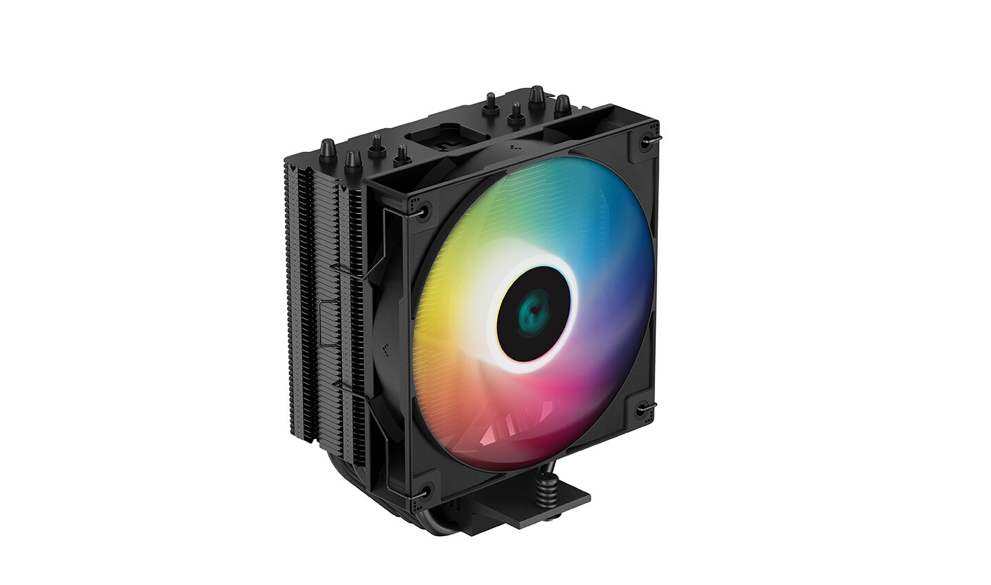 Deepcool Кулер для процессора Socket115x/1200/1700/1851/AM4/AM5 Deepcool AG400 BK ARGB R-AG400-BKANMC-G-2, подсветка (ret)