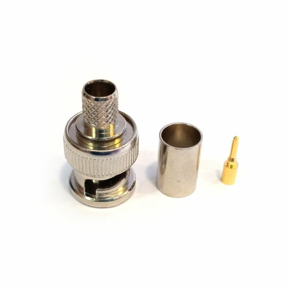 Разъем обжимной BNC-male 5D-FB B-111/5D Совместим с кабелем RG-8X, RG-5, RG-6, LMR-300