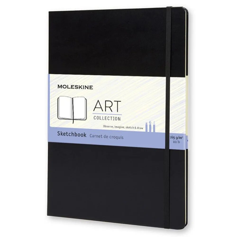 Блокнот для рисования Moleskine ART SKETCHBOOK 210x297мм, A4, 96 страниц, твердая обложка, черный (ARTBF832)