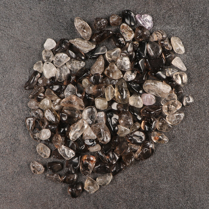 Набор камней коллекционных сувенирных «Дымчатый кварц», галтовка, фракция 0.7-0.9 см, 100 г