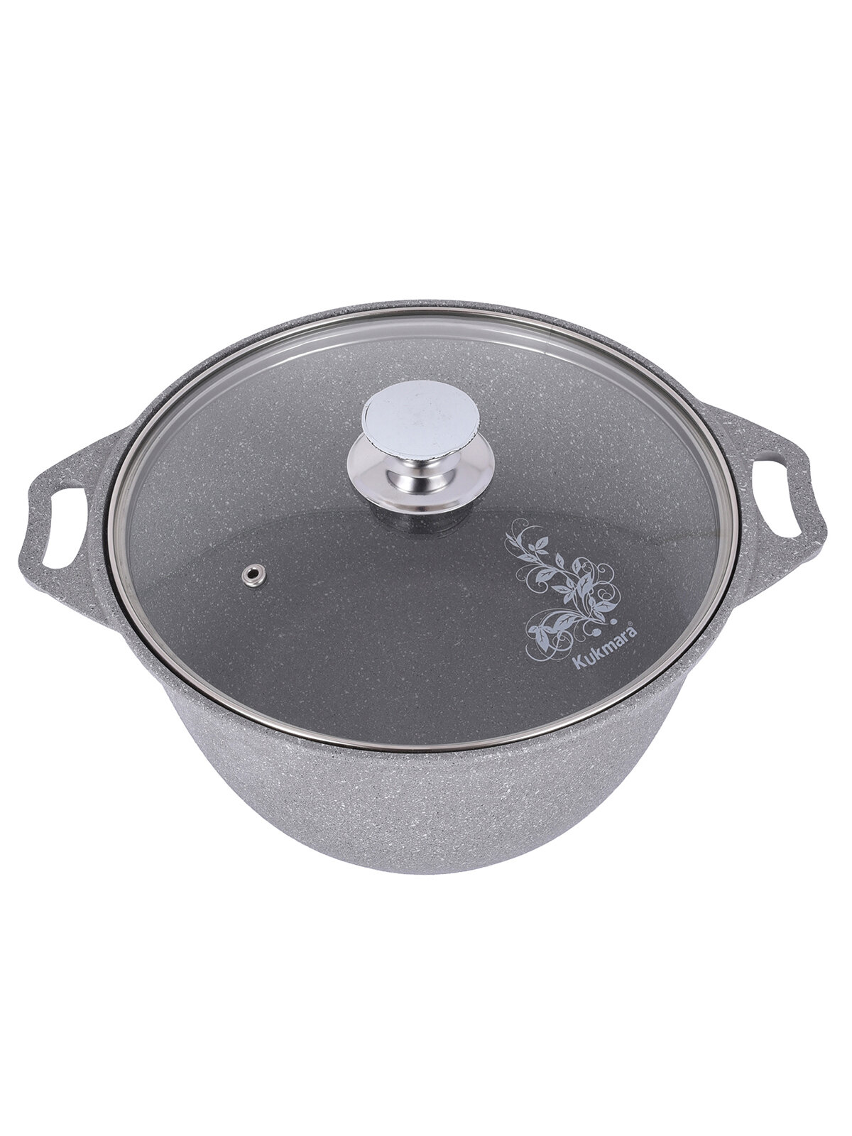 Кастрюля с крышкой Kukmara Мрамор антипригарная, 2 л