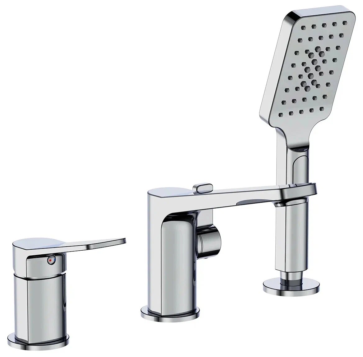 Смеситель для ванны, врезной, с душевой лейкой, Frap F1161, хром 1500 мм