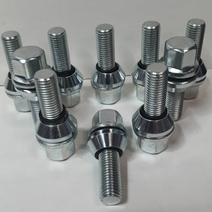 Болт колёсный c подстроечным конусом, 12х1,5х28, под 17 ключ, 10 штук