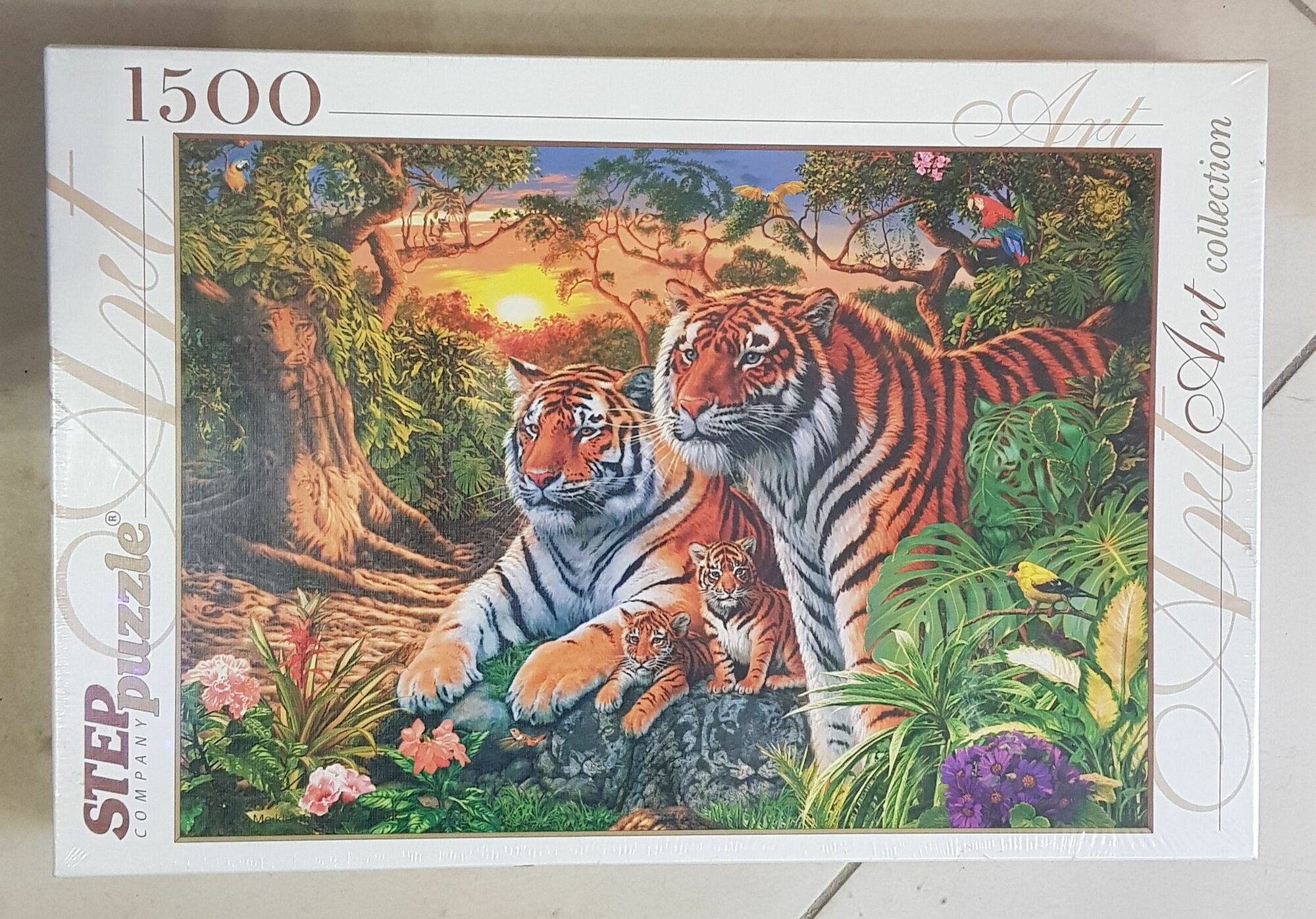 Пазл "Тигры" Step puzzle, 85х58см, 1500 деталей