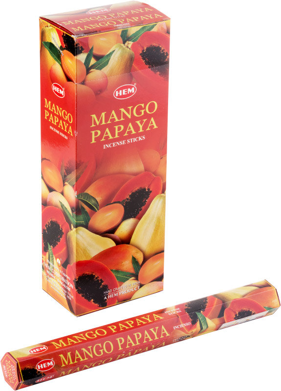 Индийские благовония HEM Mango Papaya (Манго-папайя) 20шт