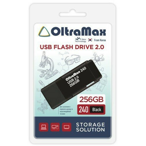 Флешка USB флеш карта 256GB 240 Black 2.0