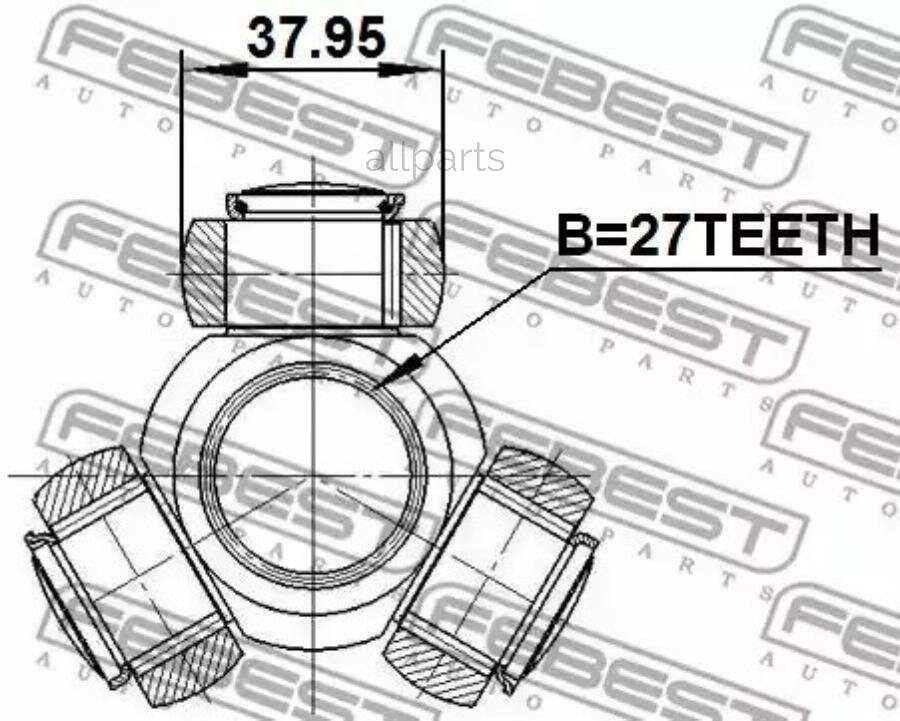 FEBEST 1616-221 трипоид 27X37.95 MERCEDES BENZ E 280 CDI 211.#