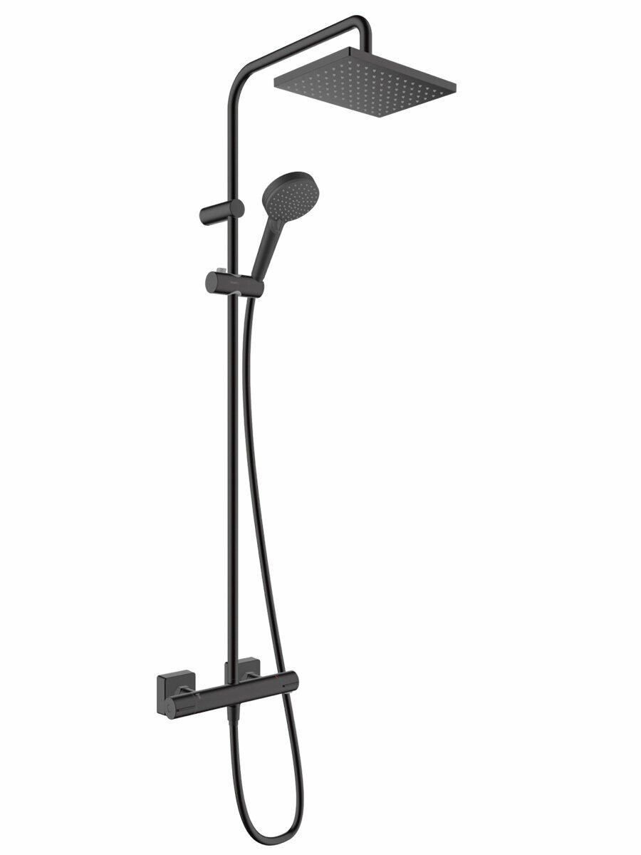 Душевая система c термостатом, черный матовый, Hansgrohe Vernis Shape 26286670