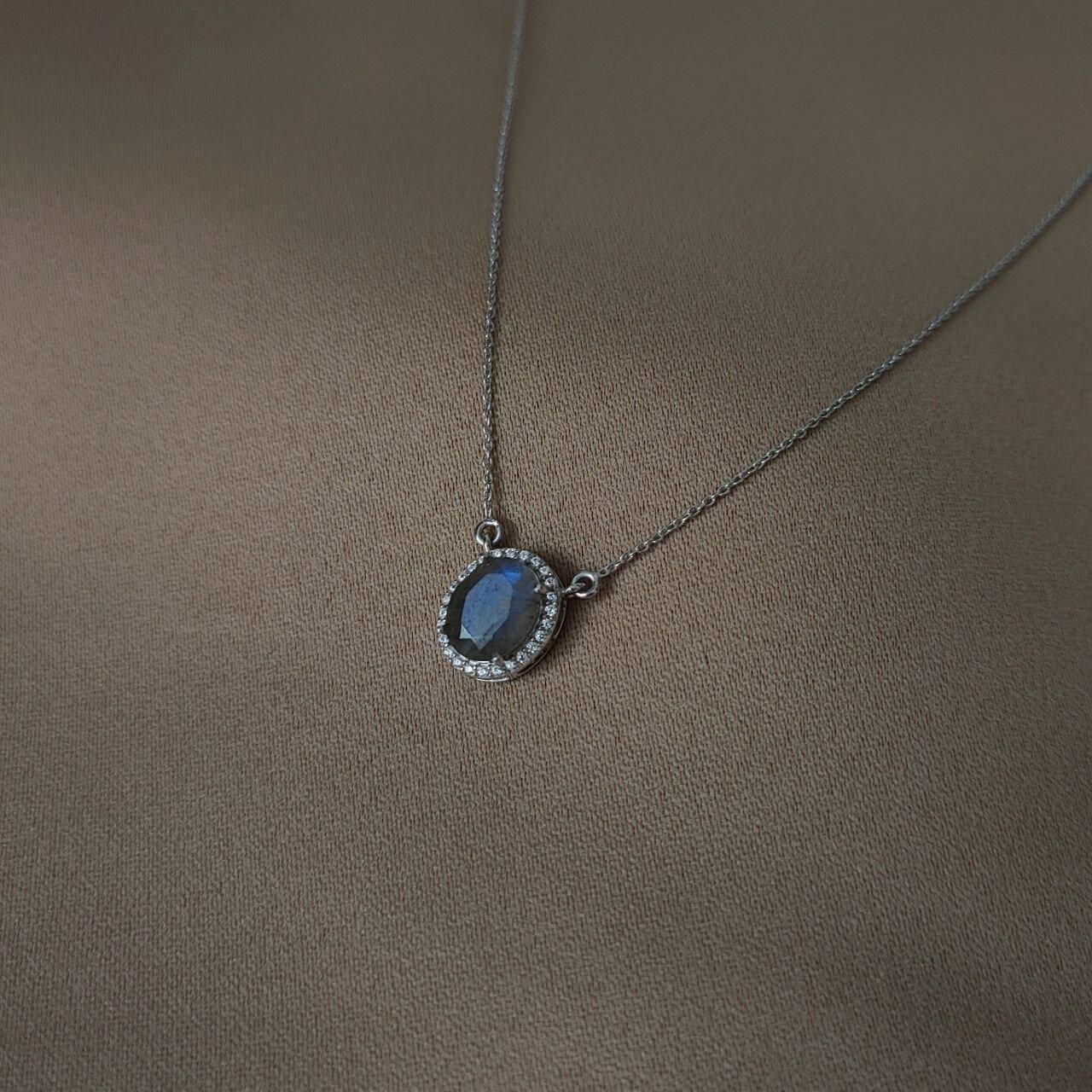 Колье, серебро, 925 проба, родирование