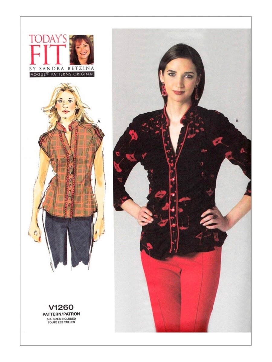 Выкройка VOGUE №1260 Блузка