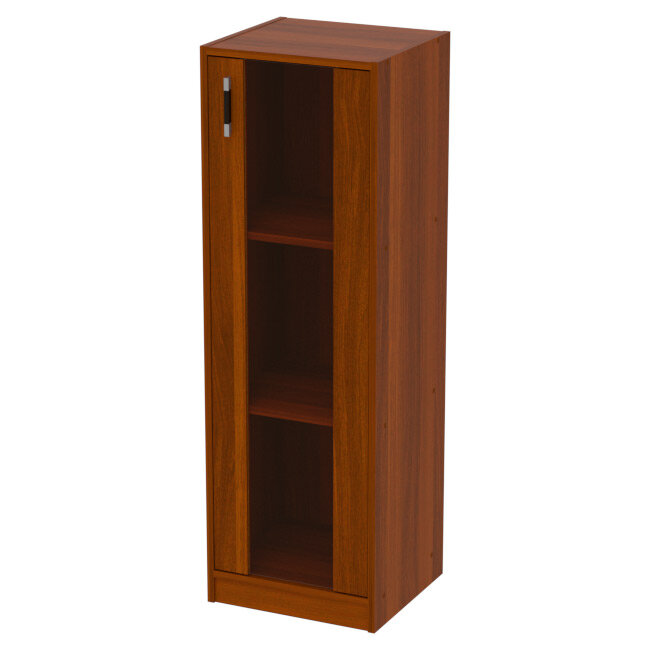 Шкаф Меб-фф Офисный шкаф СБ-61+ДВ-62+С-28МВ тон. бронза цвет Орех Итальянский 40/37/123 см