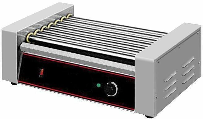 Аппарат для сосисок и хот-догов EKSI HHD-07B. 1.1 кВт, гриль роликовый, нержавеющая сталь, съемный поддон для сбора жира