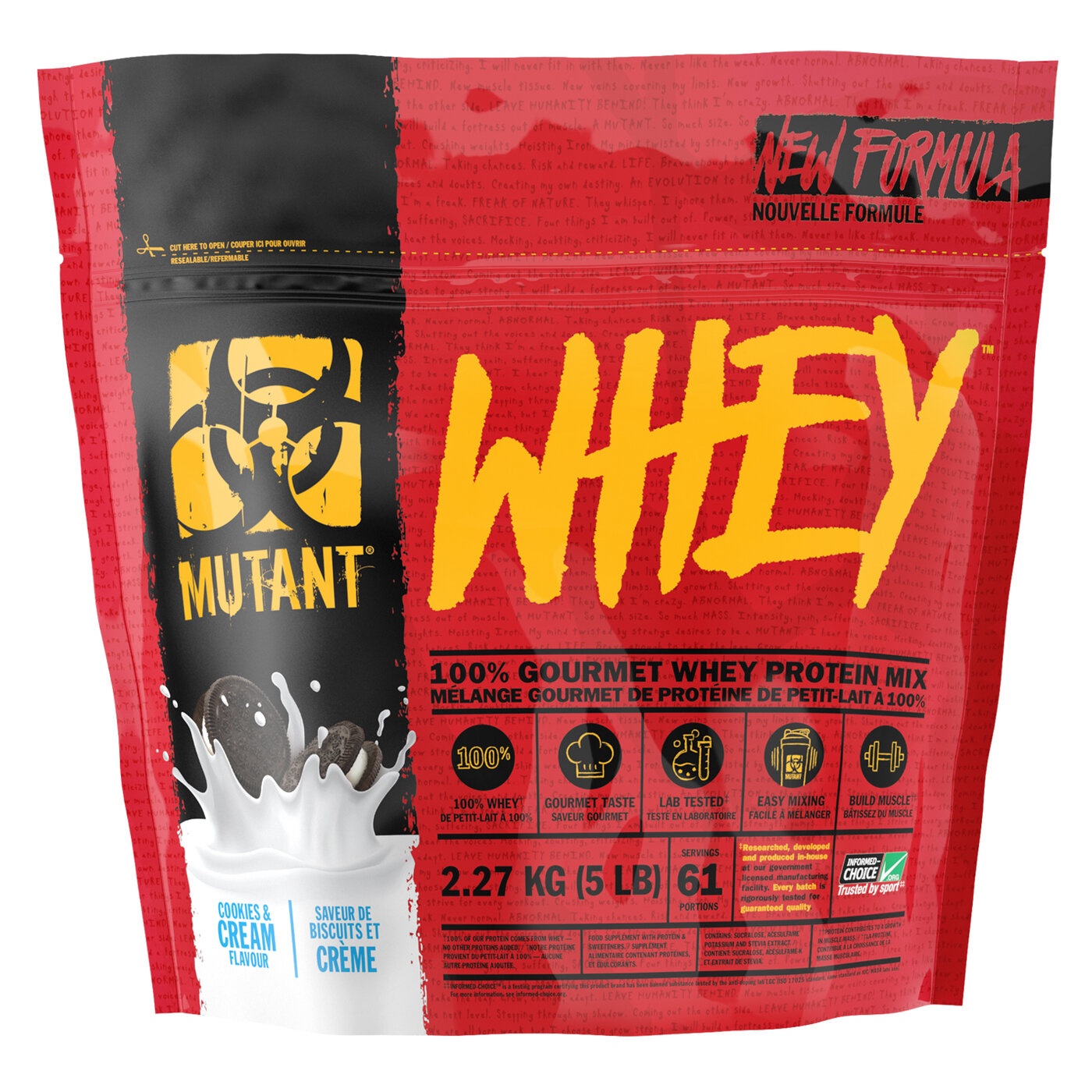 Сывороточный протеин Mutant Whey 2270 гр (Cookies and Cream)