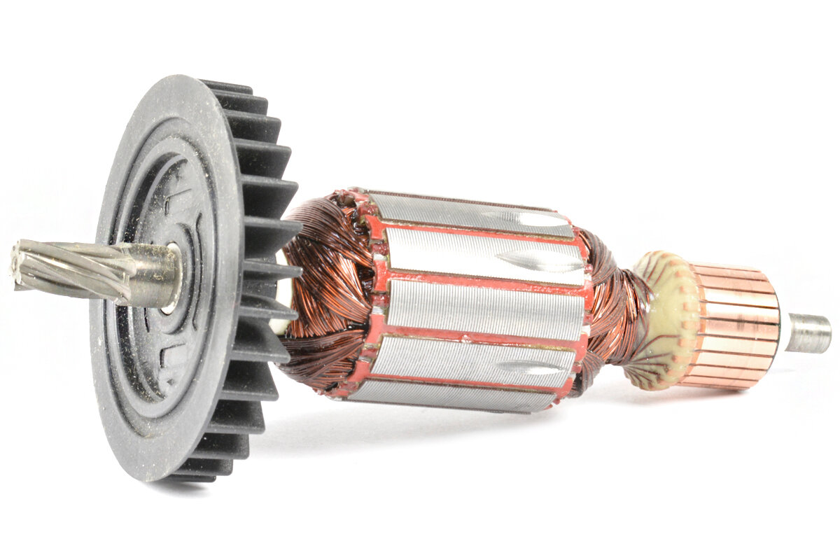 Ротор (Якорь) (L-150 мм, D-35 мм, 6 зубов, наклон вправо) аналог 515359-7 для перфоратора MAKITA HR2600, HR2601, HR2610, HR2611F, HR2611FT, HR2630, HR2630T, HR2631F, HR2631FT