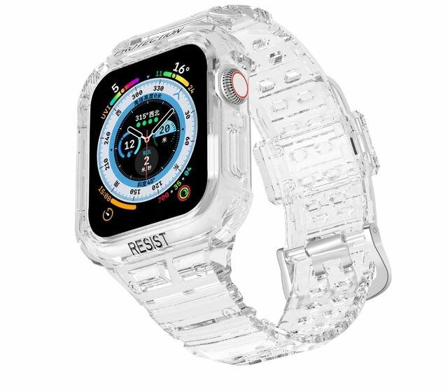 Ремешок Apple Watch 40/41 mm ModMac с защитным бампером Clear
