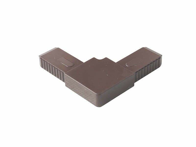 Соединительный уголок ABS цельнолитой мс-база коричневый, 20 шт