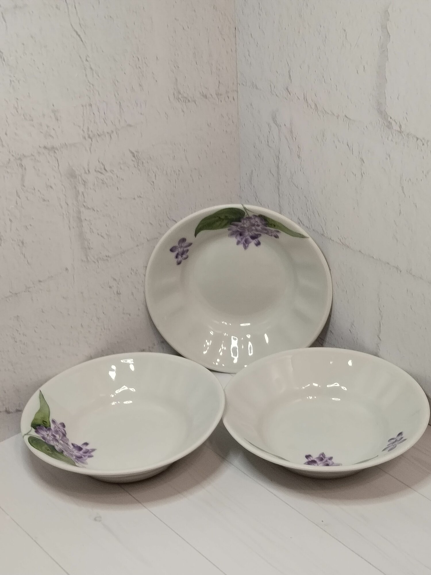 Набор блюдцев для варенья Сирень 3 штуки