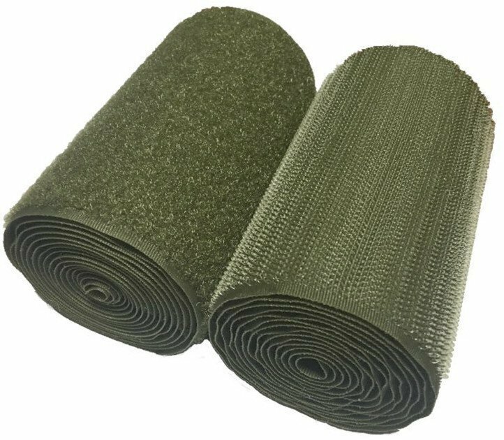 Лента контактная велькро, липучка, комплект ширина 10 см 3 метра хаки