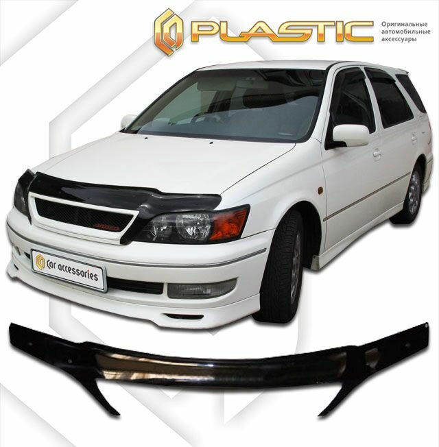 Дефлектор капота для Toyota Vista Ardeo 1998-2000 Черный глянцевый СА Пластик
